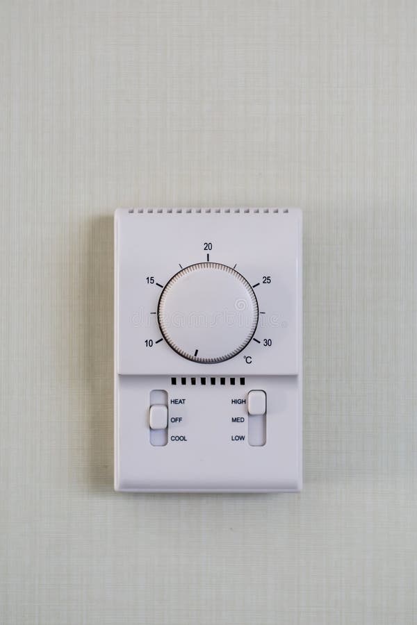Manual Thermostat for Ambient Temperature Control in Hotel Stock Photo ...
