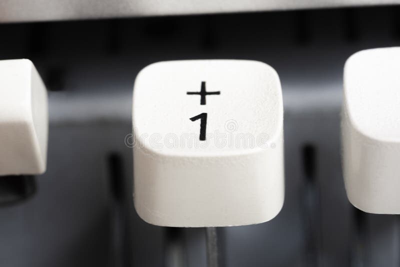 Manual Typewriter Cap Key stock image. Image of number - 187663103