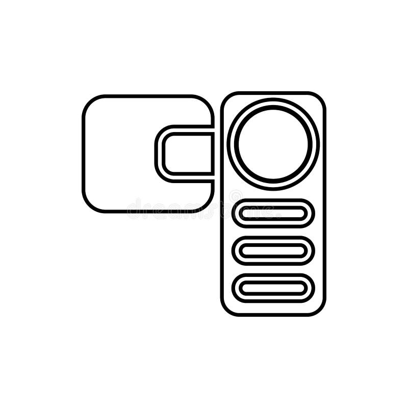 Manual Video Camera Icon in Pattern Style Stock Illustration ...