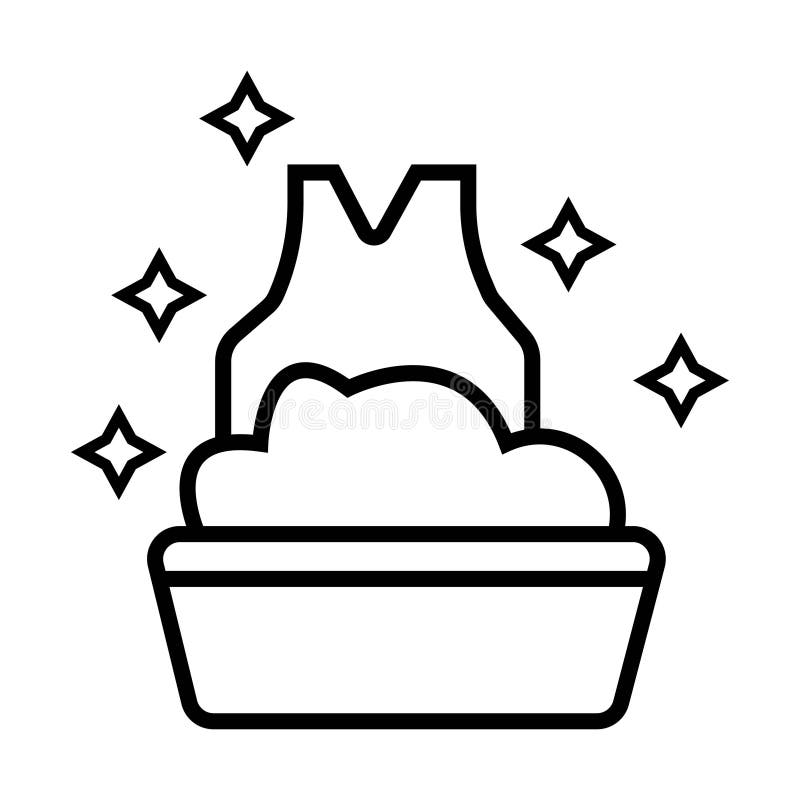 Only Manual Wash Clothes Icon Stock Illustration - Illustration of ...