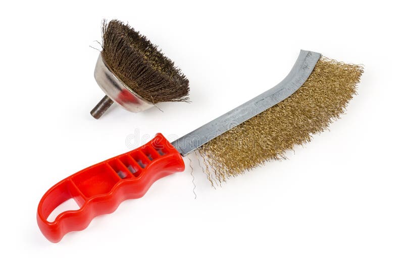 Round Wire Brush in Form of Nozzle for Power Tools Stock Photo - Image ...