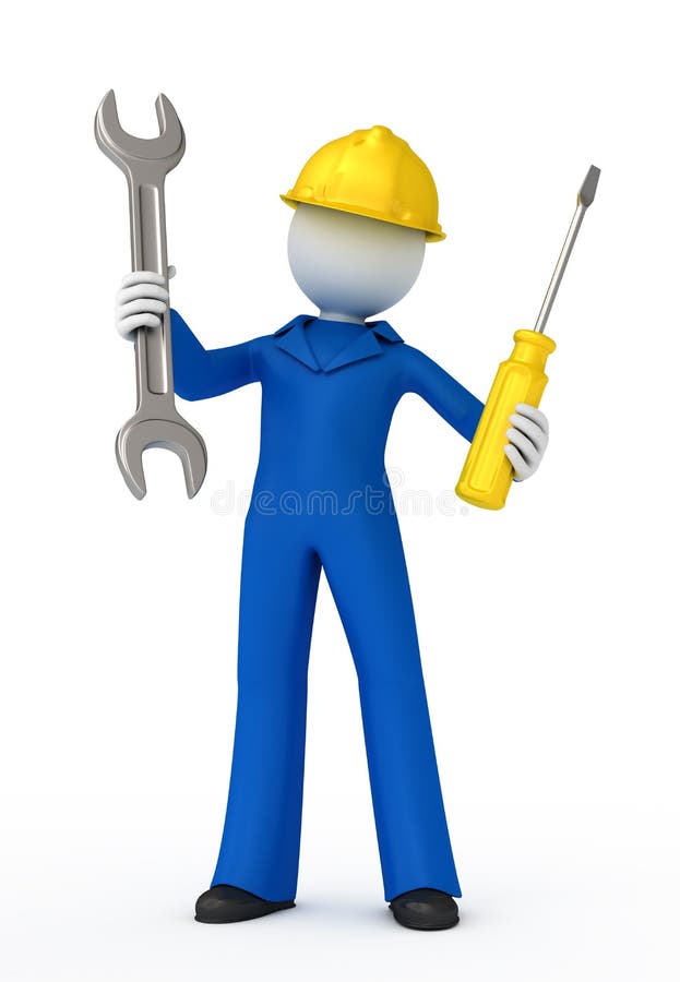 Manual worker. stock illustration. Illustration of white - 14104797