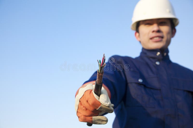 Manual Worker with Frayed Wire Stock Photo - Image of color, beijing ...