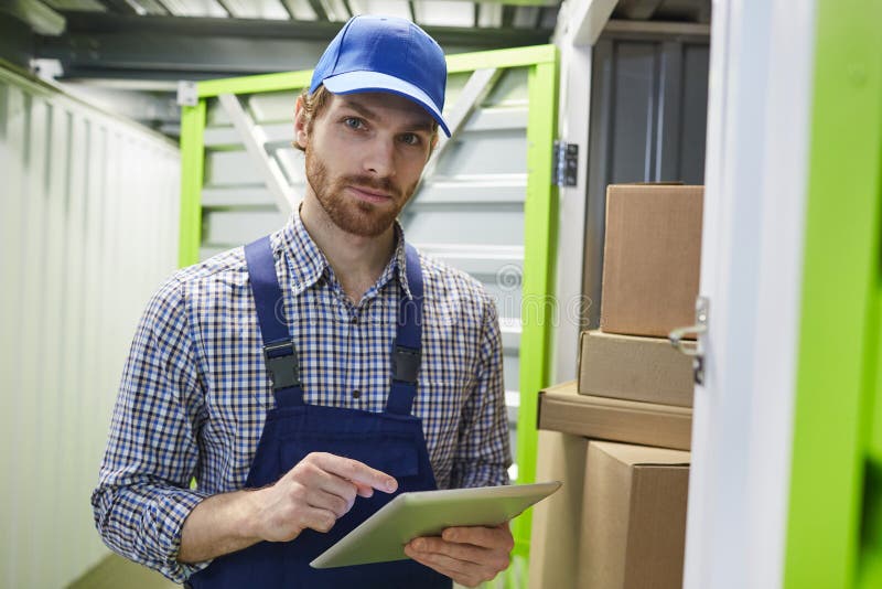 Manual Worker Using Tablet Pc Stock Photo - Image of service, indoors ...