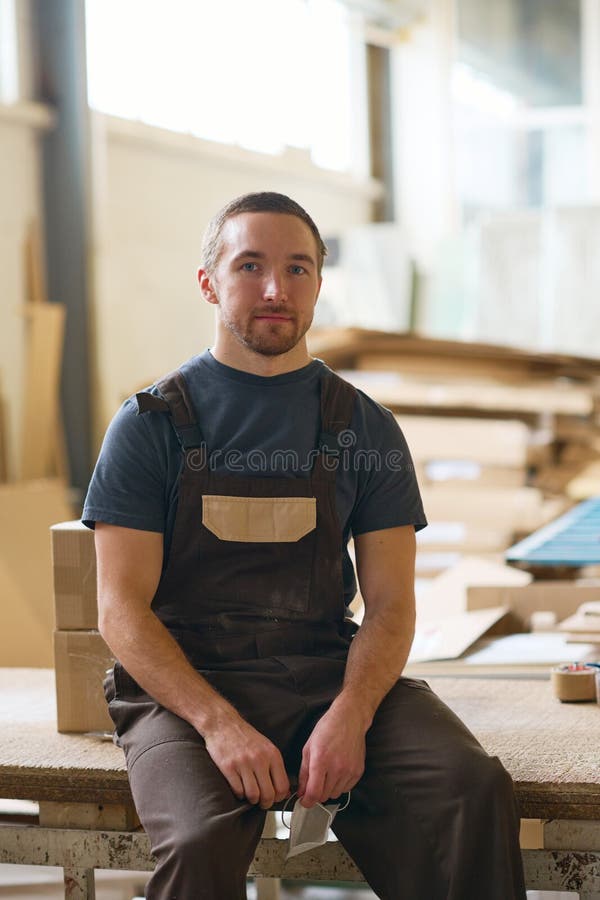 Manual Worker Working in Workshop Stock Photo - Image of lumber, labor ...