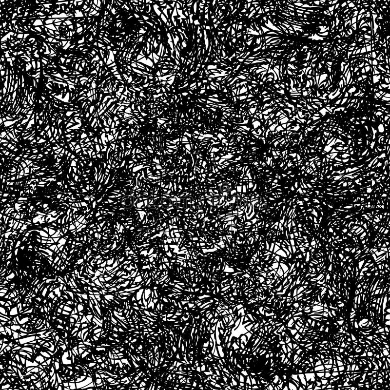 Manually Drawn Dense Abstract Pattern Rotated and Multiplied Stock ...