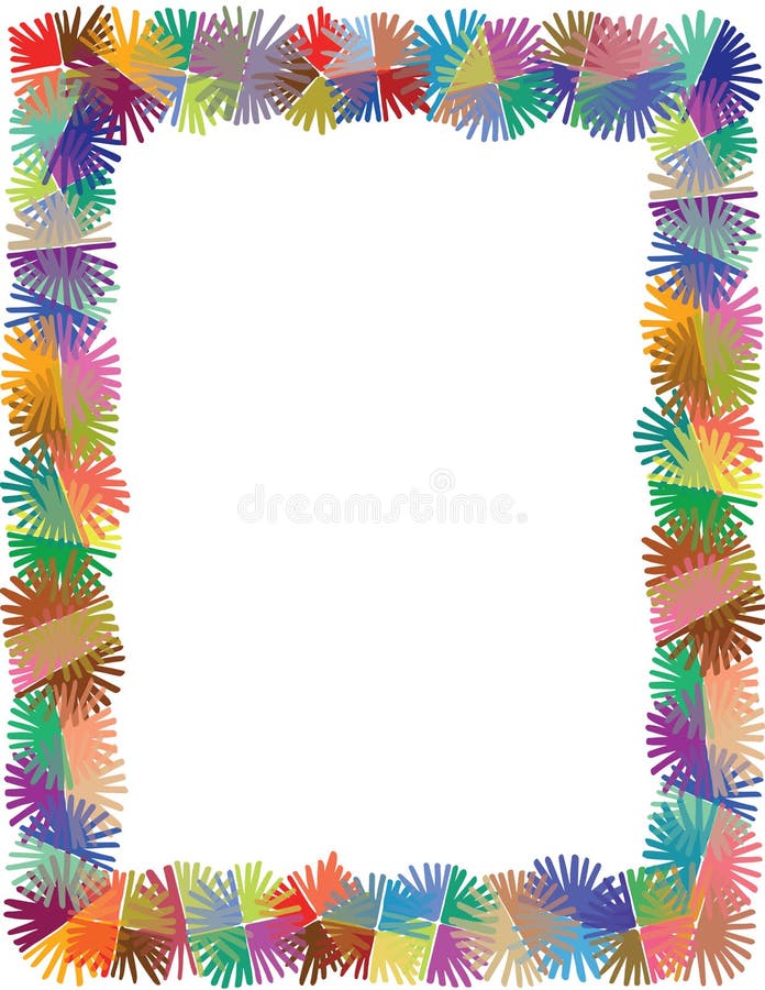 Freehand Thick Marker Lines Based Flowers Frame, an Abstract Texture ...
