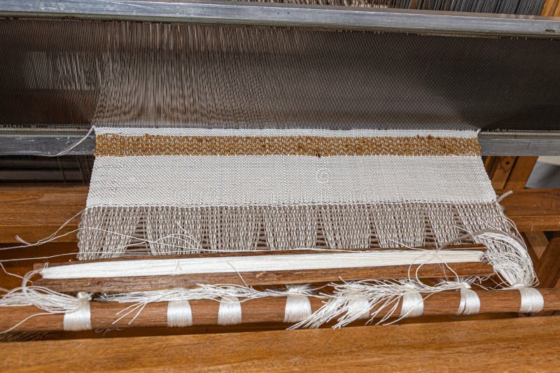 A Manually Operated Weaving Machine (hand Loom) with a Silk and Wool ...