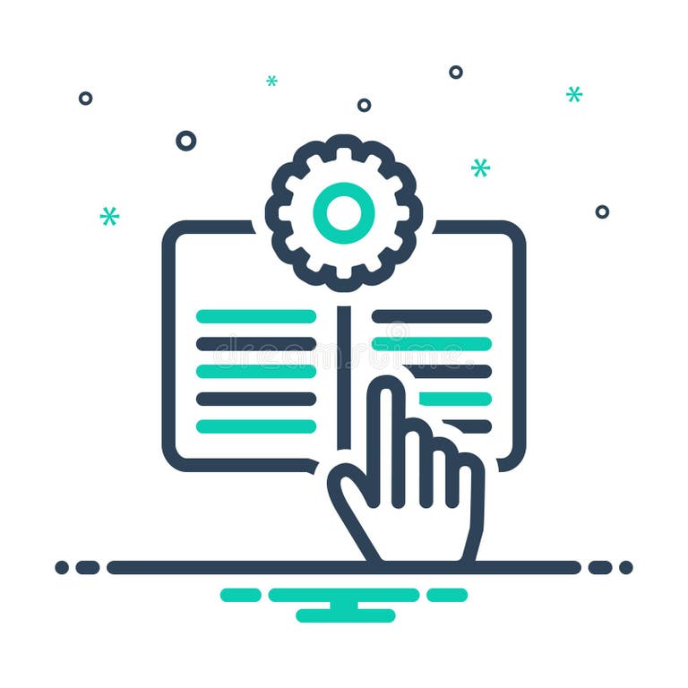 Mix Icon for Manuals, Guide and Book Stock Vector - Illustration of ...