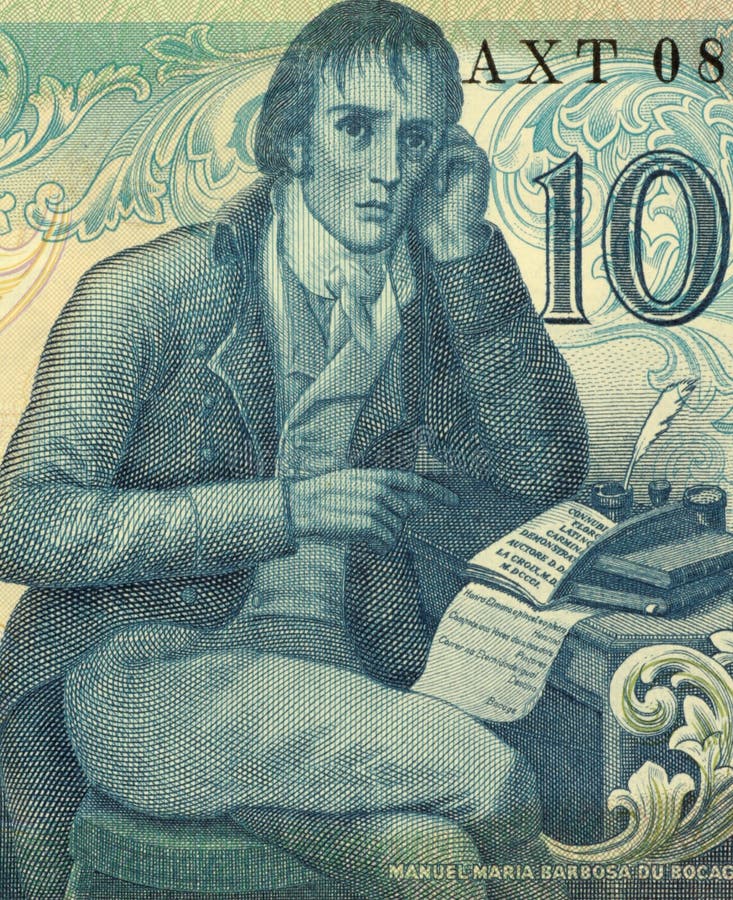 Manuel Maria Barbosa Du Bocage Portrait Stock Image - Image of currency ...