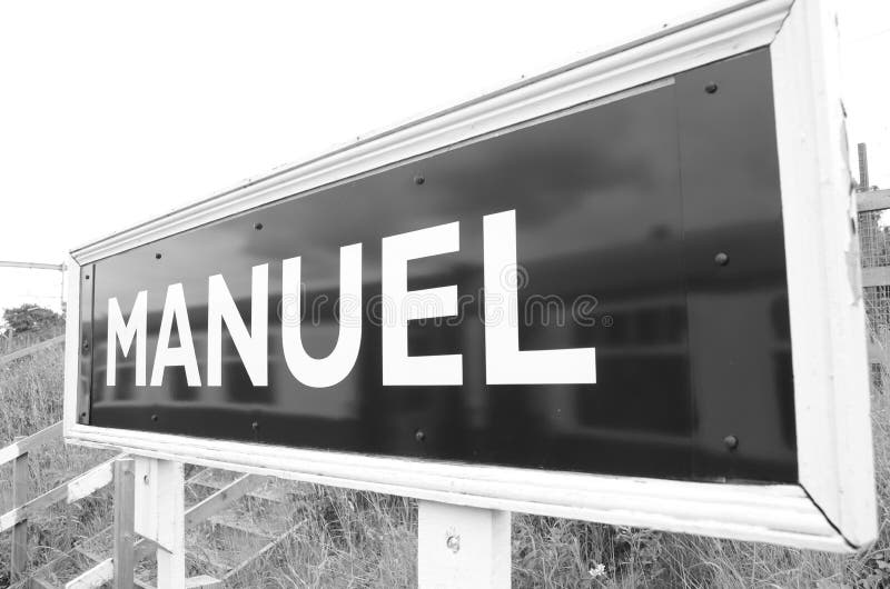 Manuel stock image. Image of town, name, writing, halt - 75353517
