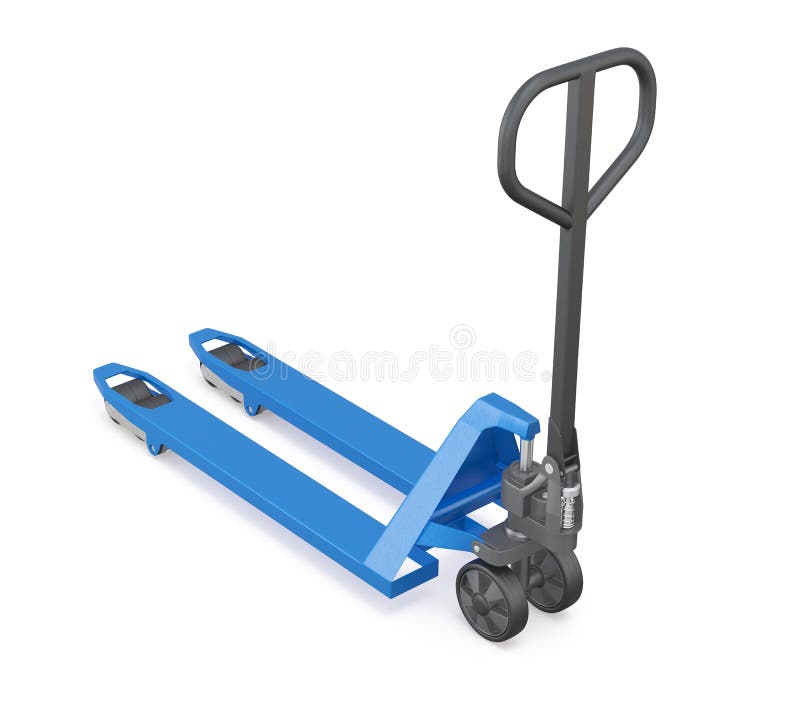 Draufsicht Des Gabelstaplers Lokalisiert Auf Weißem Hintergrund ...