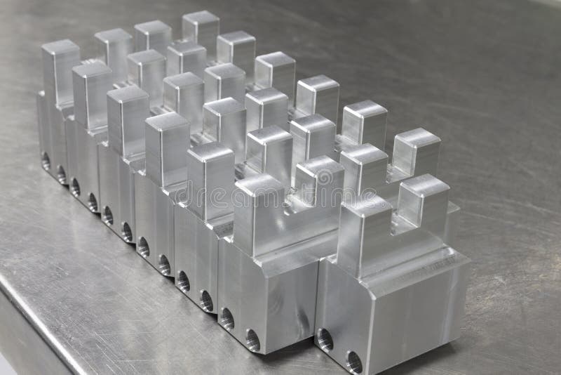 Manufacture Aluminum Array on Stainless Steel Table Stock Photo - Image ...