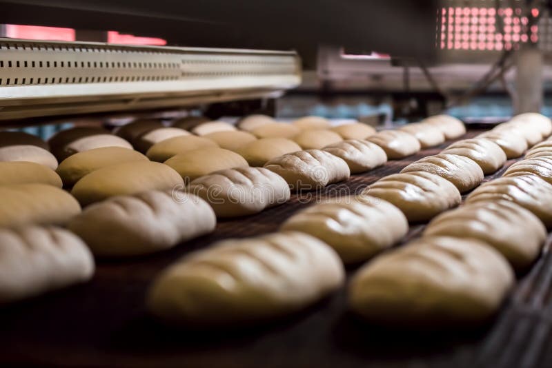Manufacture of bread. stock photo. Image of industry - 68686904
