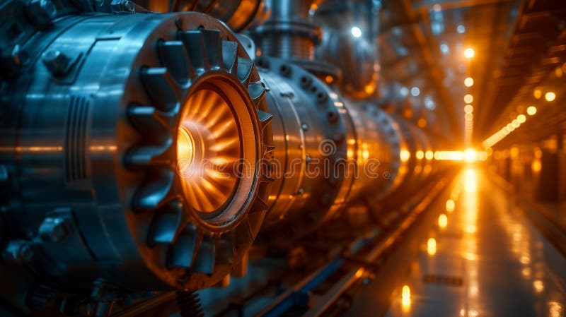 Manufacture of Nuclear Engines, Nuclear Reactors Stock Illustration ...