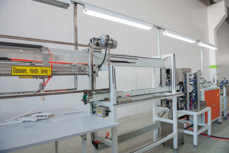 Manufacture of Plastic Profiles Stock Image - Image of polyvinyl ...