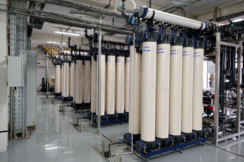 Manufacture of Water and Liquids Purification Stock Photo - Image of ...