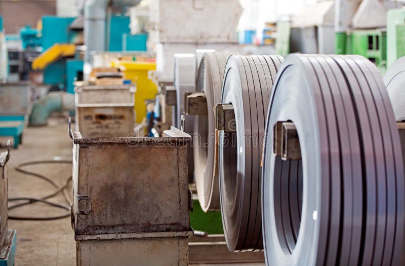 Manufacture Workshop with Roll Transformer Steel Stock Photo - Image of ...