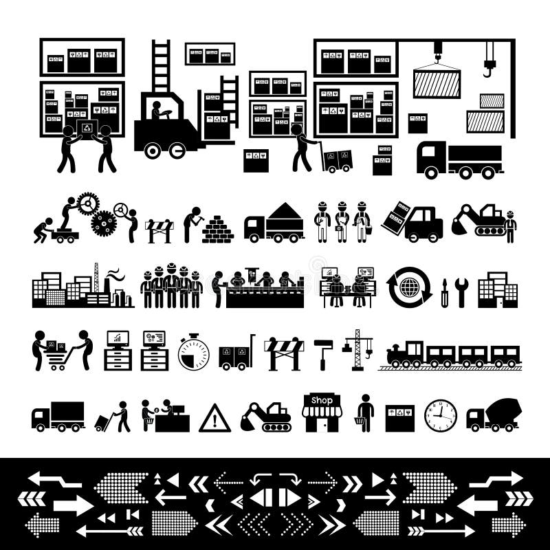 Manufacturer and Distributor Icon Stock Vector - Illustration of ...