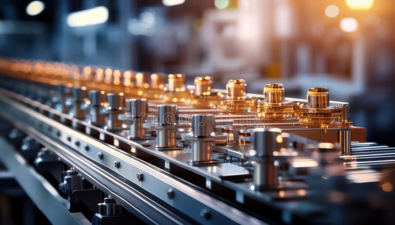 Manufacturing Assembly Line in Operation, Representing Industrial ...