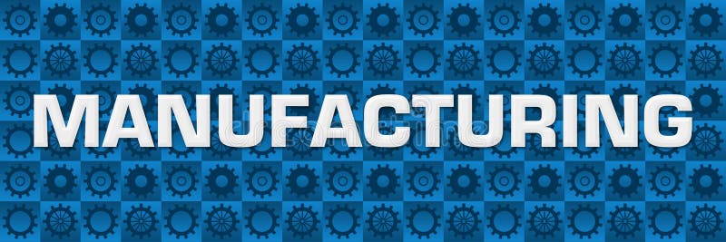 Manufacturing Blue Gears Square Texture Stock Illustration ...