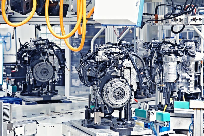 Manufacturing of Car Engine Stock Image - Image of manufacture ...