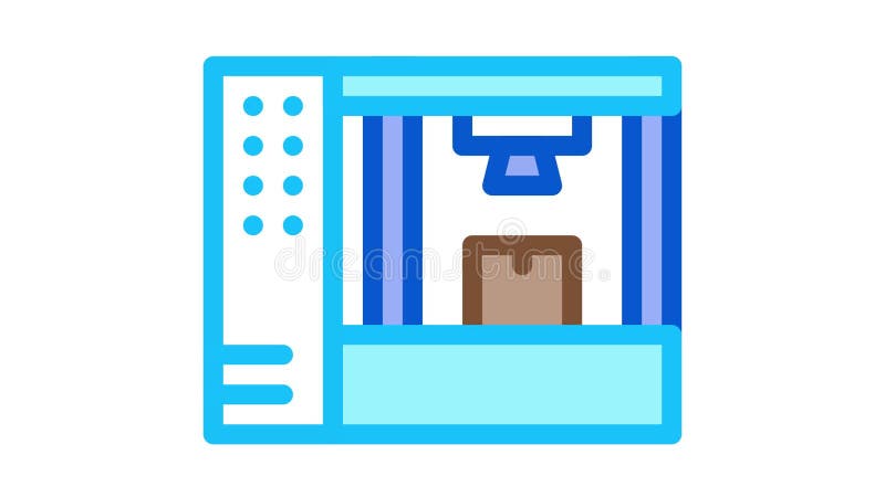 Manufacturing 3d Printer Icon Animation Stock Video - Video of ...