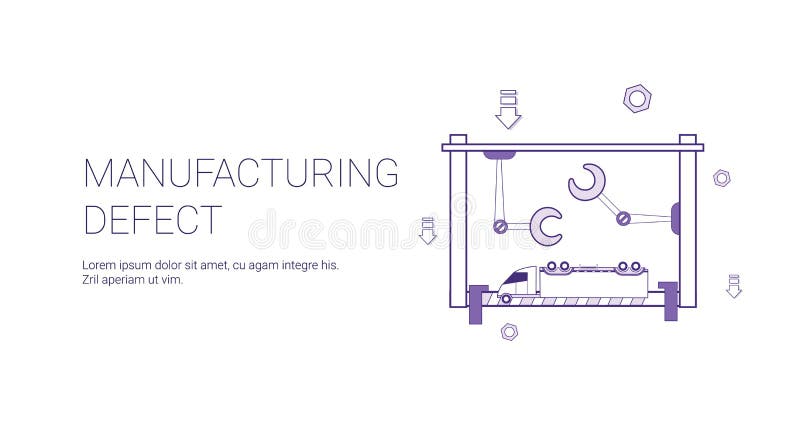 Manufacturing Defect Template Web Banner with Copy Space Stock Vector ...