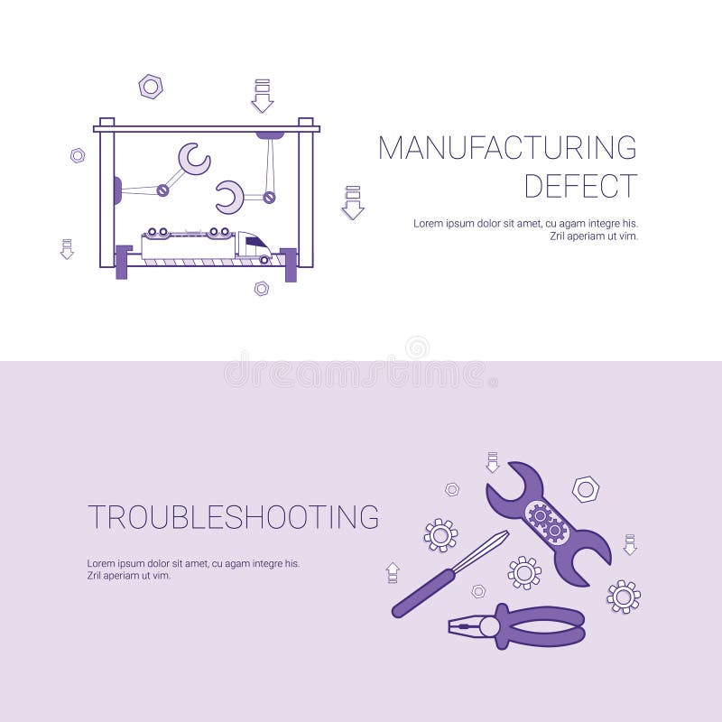 Manufacturing Defect and Troubleshooting Concept Template Web Banner ...
