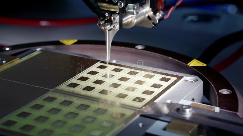 Manufacturing of Electronic Components in Production. Stock Footage ...