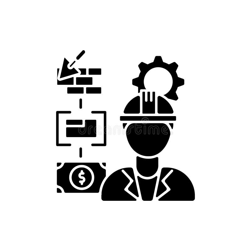 Manufacturing Engineer Black Glyph Icon Stock Vector - Illustration of ...