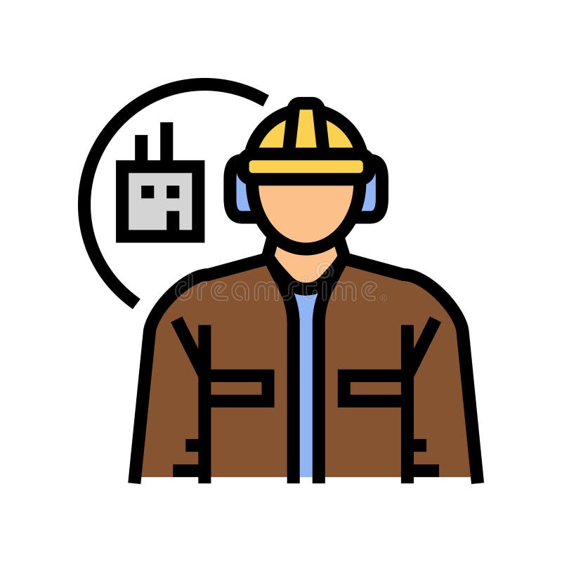 Manufacturing Engineer Technology Color Icon Vector Illustration Stock ...