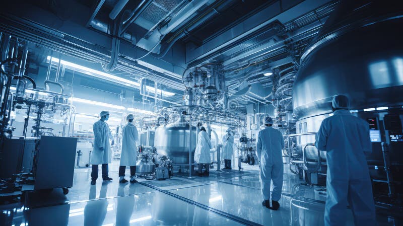 Manufacturing Engineering Pharmaceutical Plant Stock Illustration ...