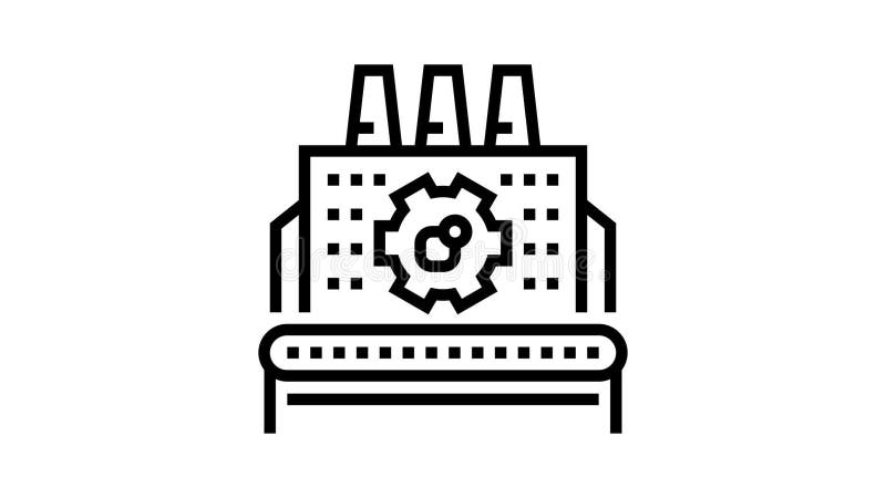 Manufacturing Process Introduction Color Icon Animation Stock Video ...