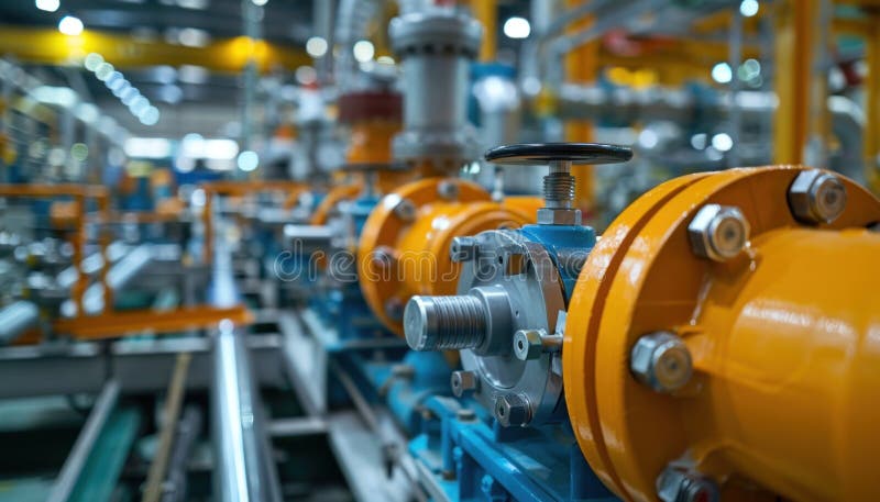 A Large Group of Various Pipes and Valves Can Be Seen Assembled in a ...