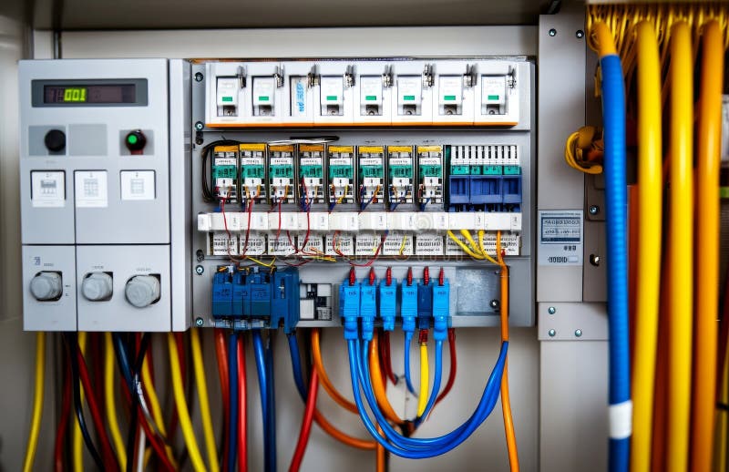 In a Manufacturing Facility, a Technician Checks Industrial Equipment ...
