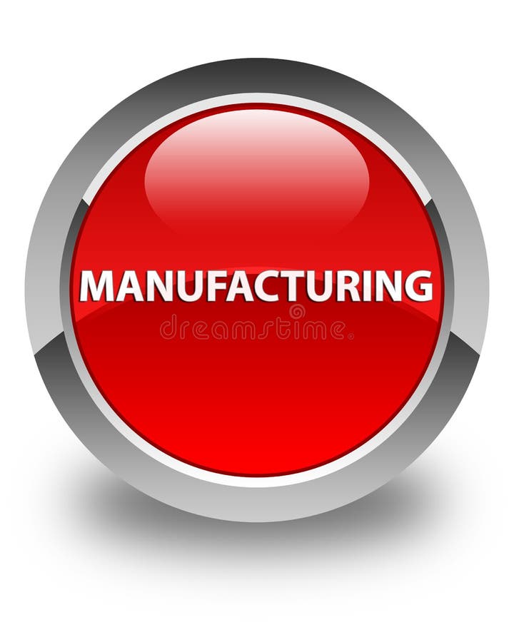 Manufacturing Glossy Red Round Button Stock Illustration - Illustration ...