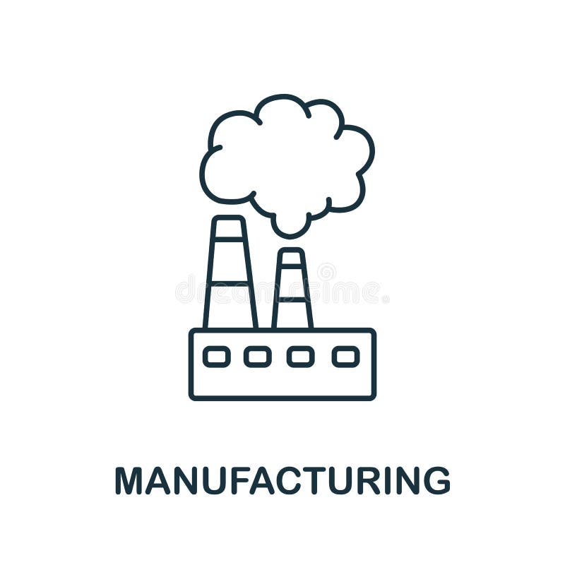 Manufacturing Icon from Iot Collection. Simple Line Manufacturing Icon ...