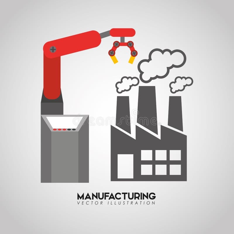 Manufacturing Industry Design Stock Illustration - Illustration of ...