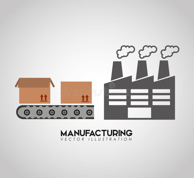 Manufacturing Industry Design Stock Illustration - Illustration of tech ...