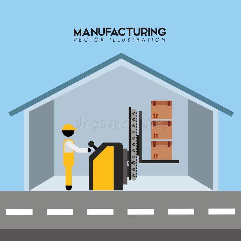 Manufacturing Industry Design Stock Illustration - Illustration of tech ...