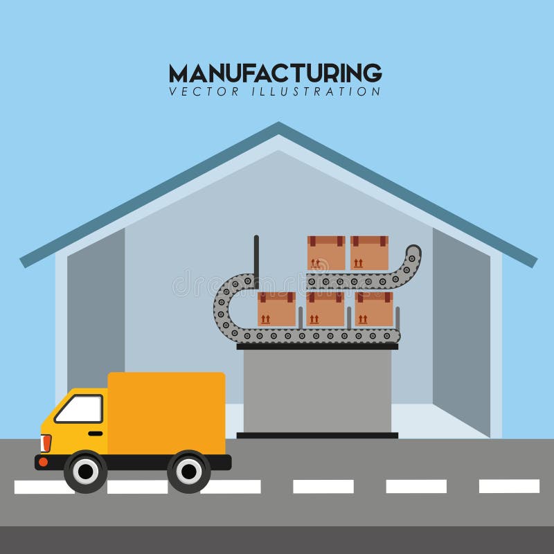Manufacturing Industry Design Stock Illustration - Illustration of ...