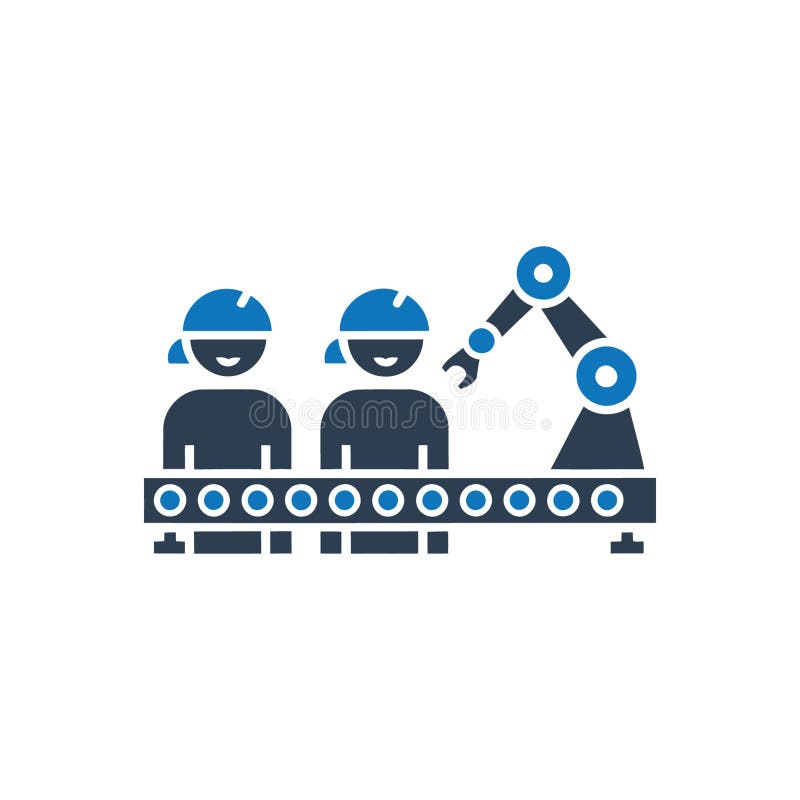 Manufacturing Line Icon stock vector. Illustration of production ...