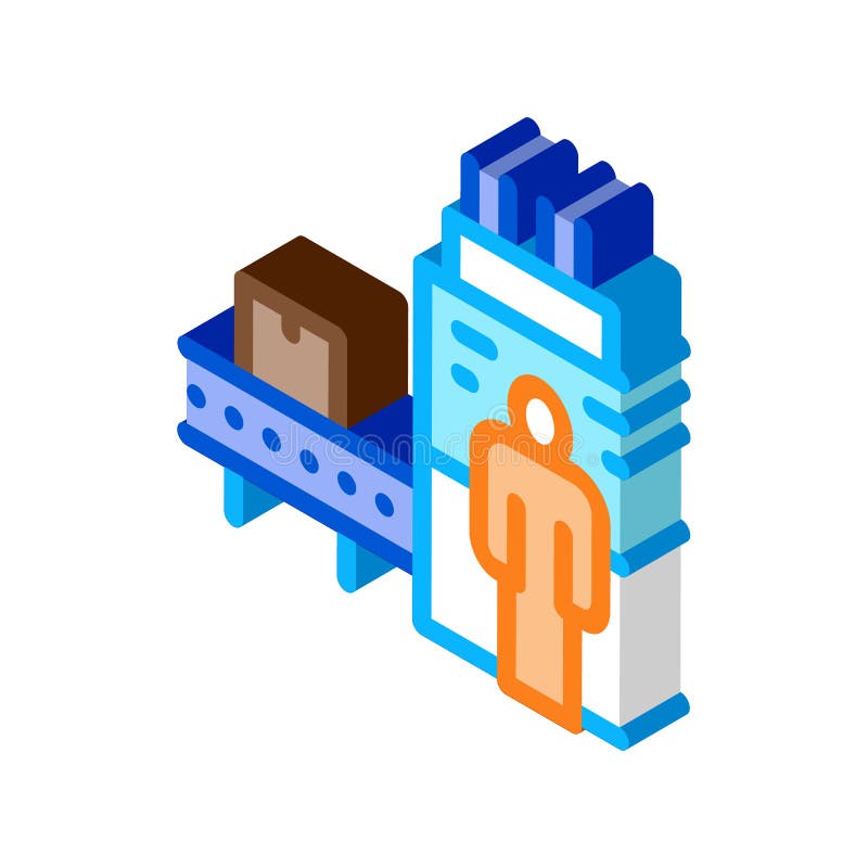 Manufacturing Machine Operator Isometric Icon Vector Illustration Stock ...