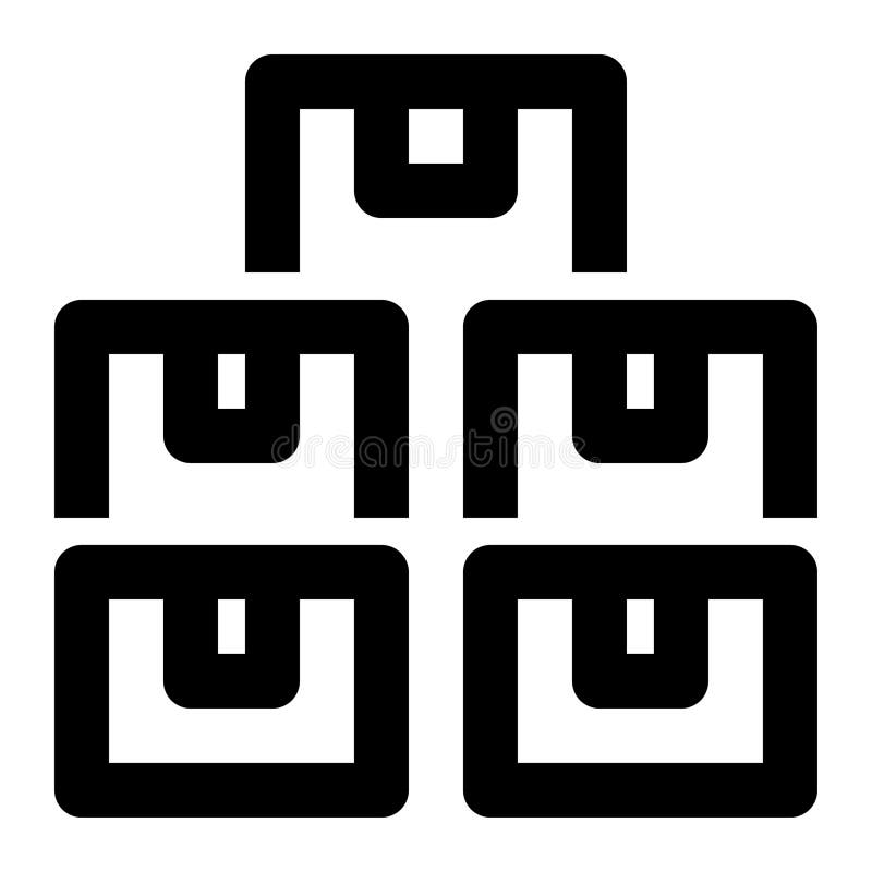 Logistics, Inventory, Stock, Product, Goods, Boxes Outline Icon Stock ...