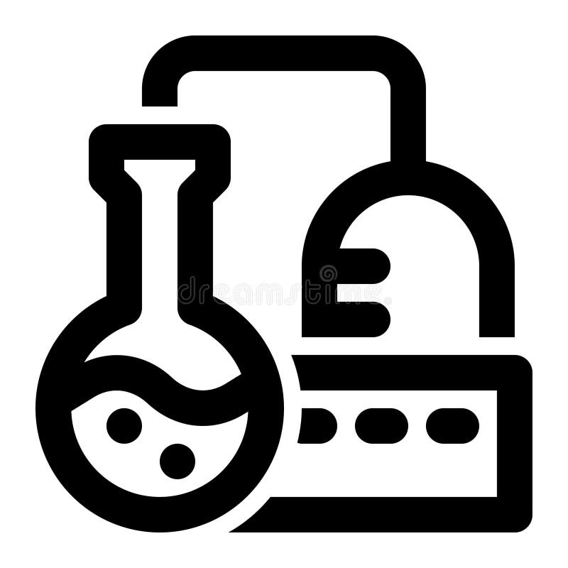 Chemical Industry, Manufacturing, Laboratory Outline Icon Stock Image ...