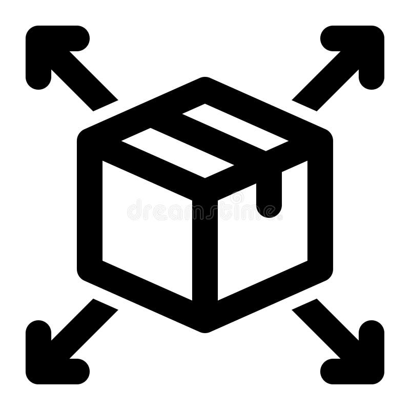 Distribution, Delivery, Product Outline Icon Stock Photo - Illustration ...