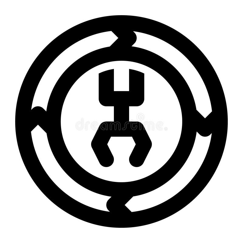 Lean Manufacturing, Agile Production Outline Icon Stock Image ...