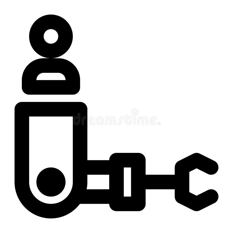 Machine Operator, Worker, Technician Outline Icon Stock Image ...