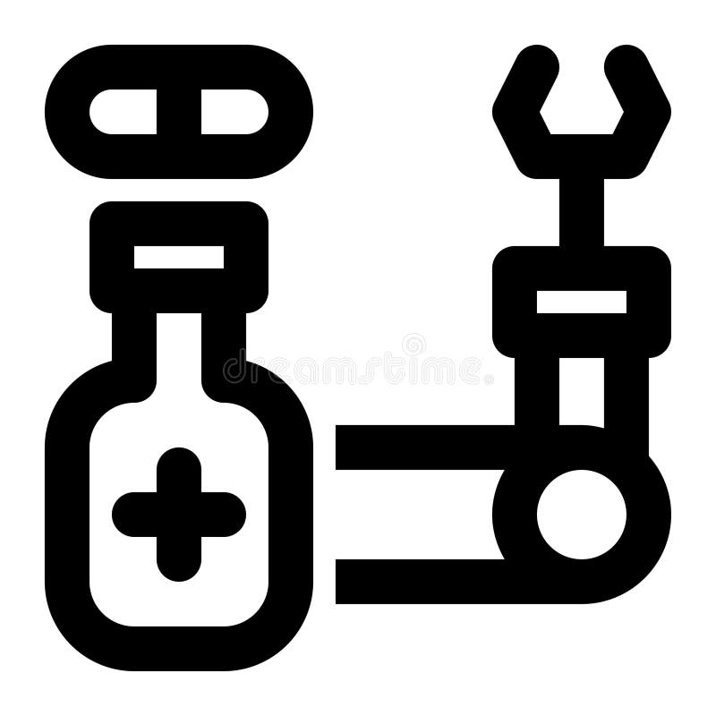 Pharmaceutical Industry, Manufacturing Outline Icon Stock Photo ...